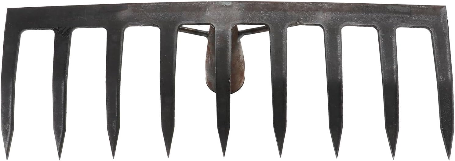 Agricultural rake gardening rake 9-tooth for soil loosening and ...
