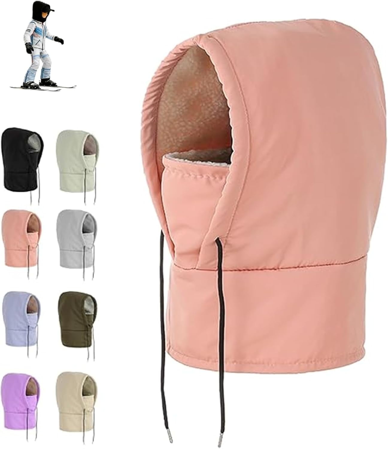 Agriculturi Waterproof Fleece-Lined Hood, Winter Windproof Full Cover ...