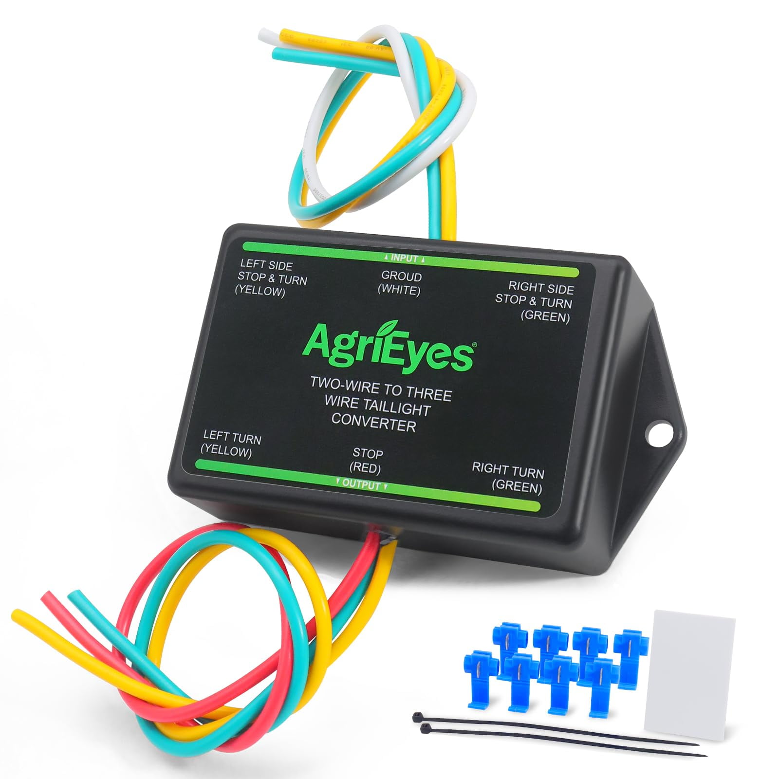 Agrieyes 2-to-3-Wire Trailer Light IFF17 Converter, Splice-in Trailer ...