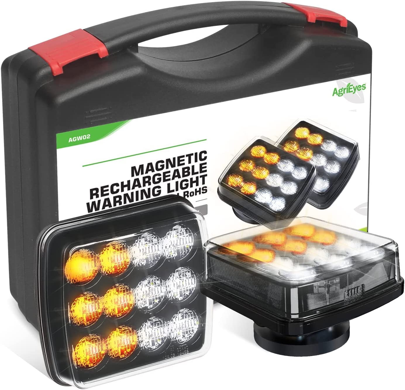 Agrieyes 2Pcs Wireless Emergency Strobe Lights for Trucks,Vehicles ...