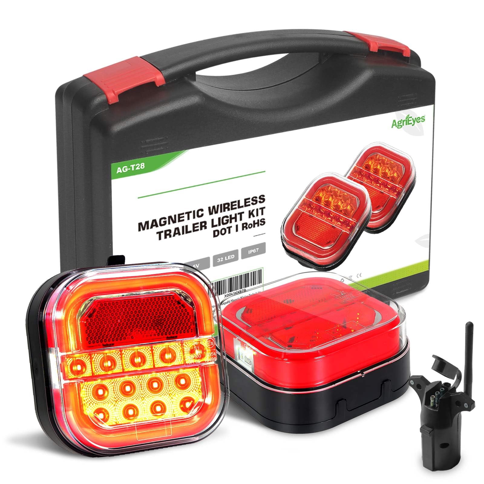 AgriEyes Halo Wireless Trailer Tow Lights with 2 Mounting Options ...