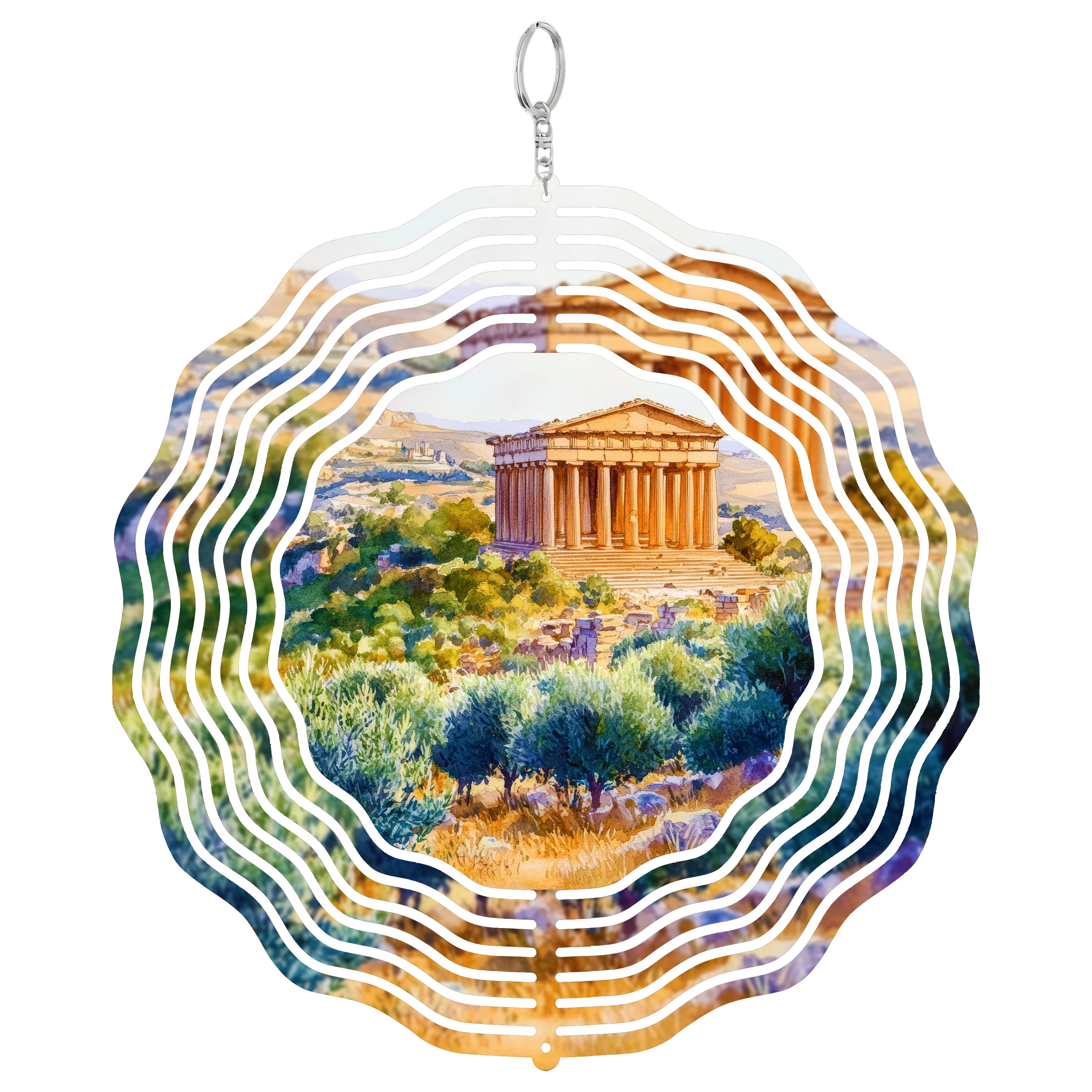 Agrigento Temples 3D Wind Spinner Sicily Historic Yard Art - Walmart.com