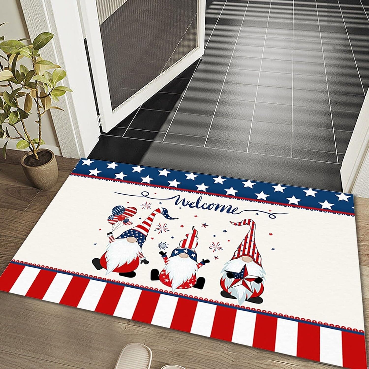 Agriism America Gnomes Decorative Doormat 30X18 Inch,4th of July ...