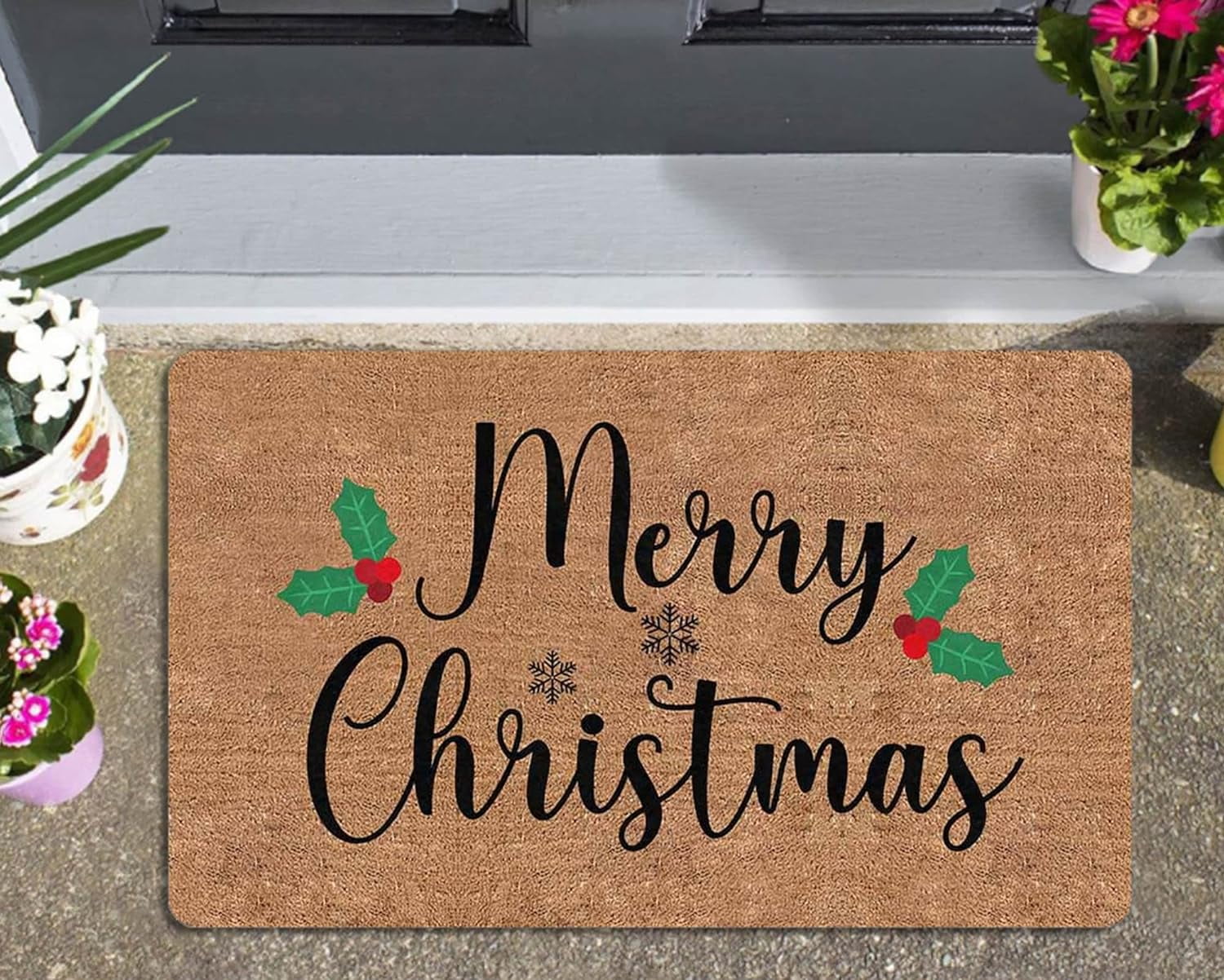 Agriism Merry Christmas Door Mat Indoor Outdoor Entrance Mat Funny Xmas ...