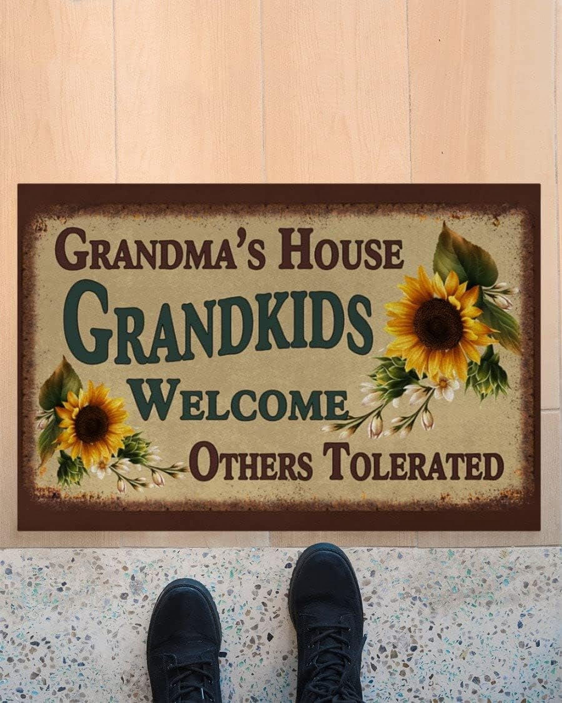 Agriism Welcome Others Tolerated Gift for Grandma Doormat,Funny Doormat ...
