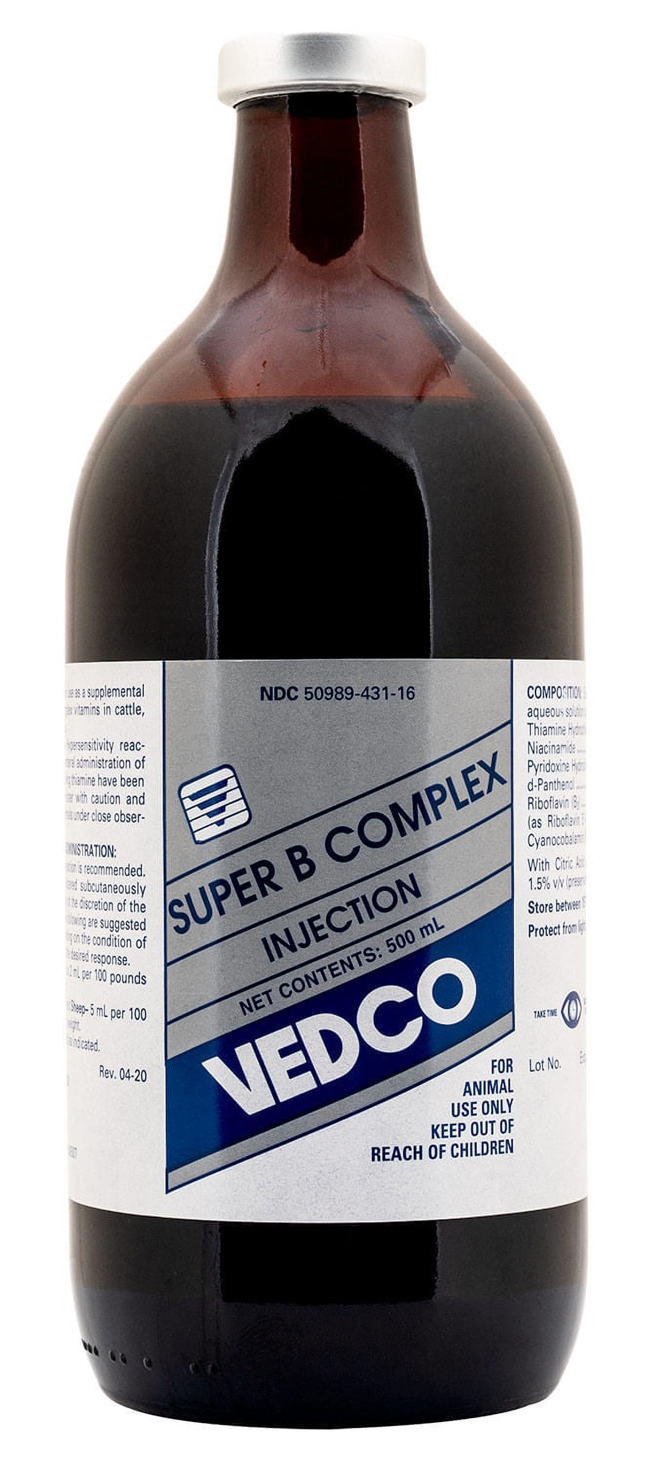 Vedco Agrilabs Fortified Vitamin B Complex, High Potency Injectable ...