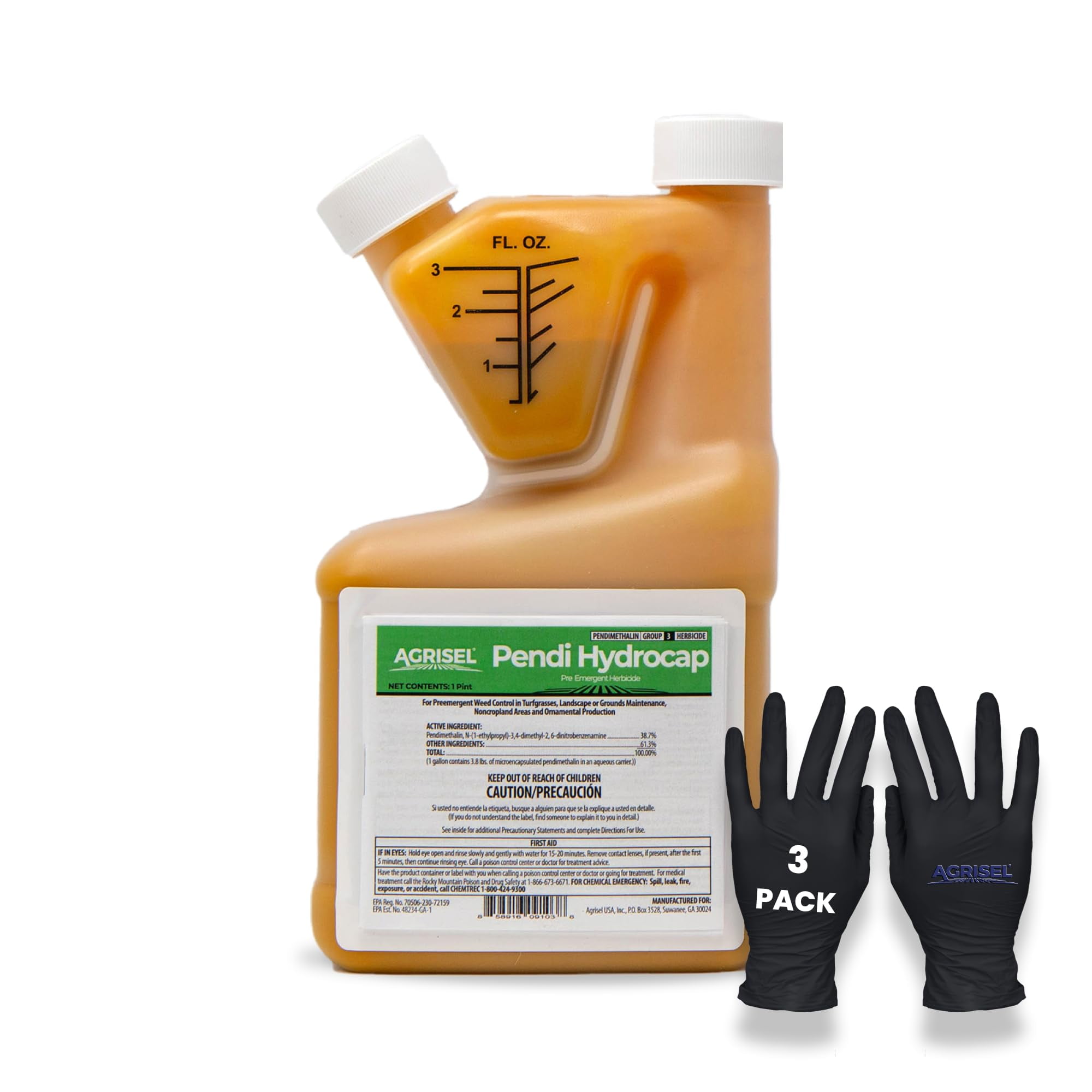 Agrisel Pendi Hydrocap Weed Killer, Pre-Emergent, No-Stain, 16 oz ...