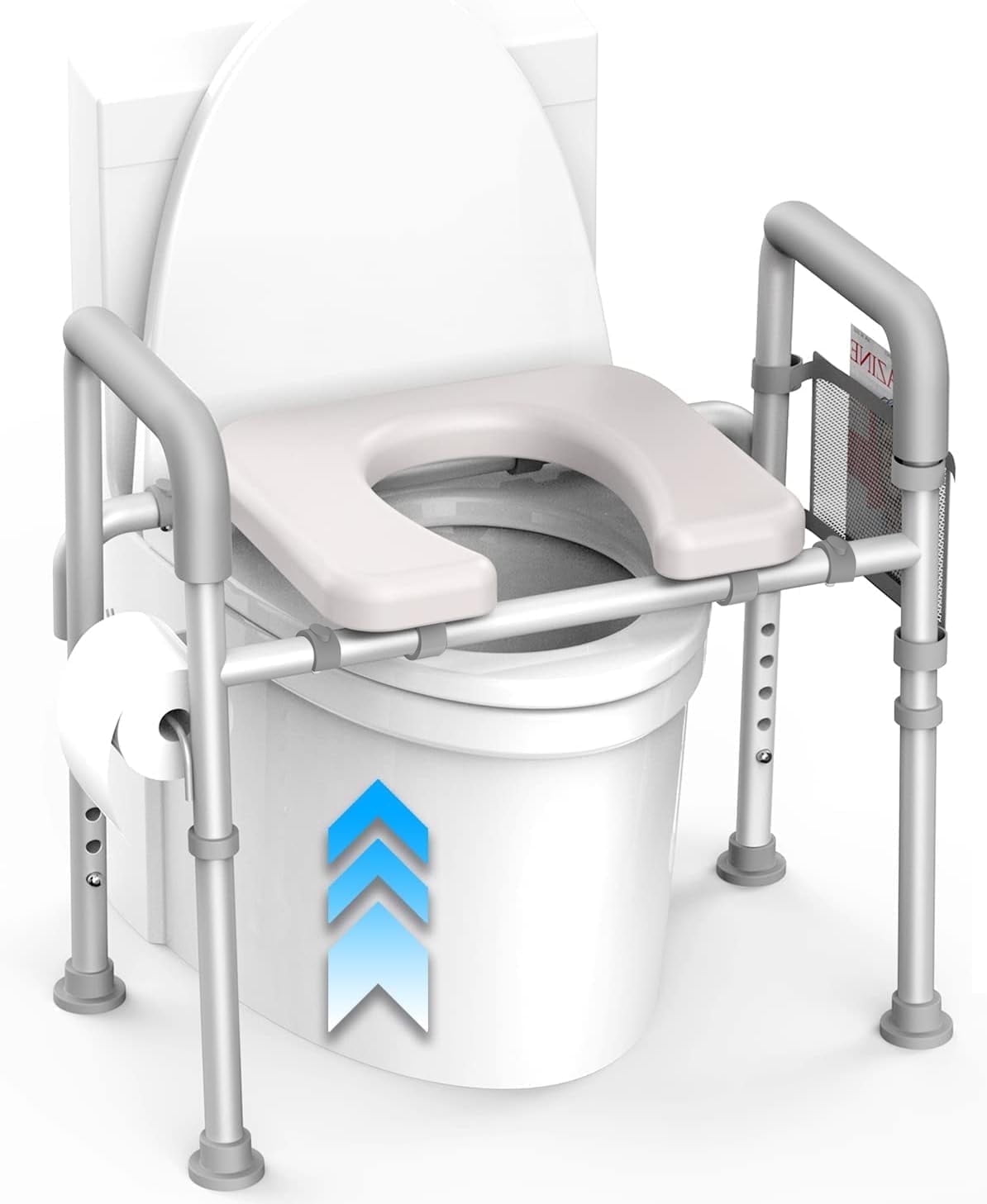 Agrish Raised Toilet Seat - Heavy Duty 350lb Medical Raised Commode ...