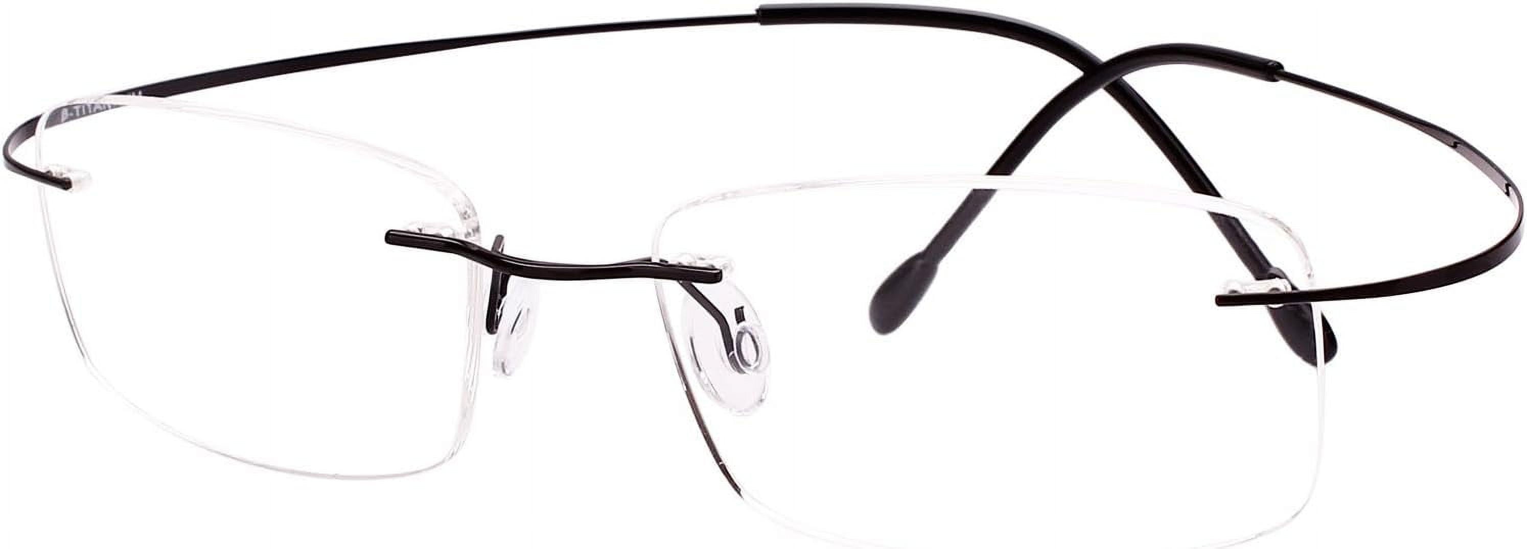 Agstum Flexible Optical Hingeless Gold Eyeglasses Titanium Rimless ...
