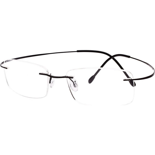 Agstum Flexible Optical Hingeless Gold Eyeglasses Titanium Rimless ...