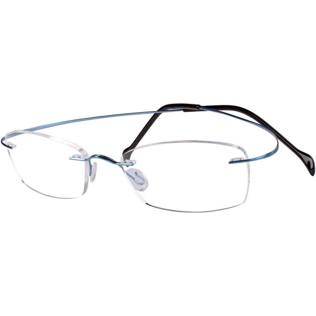Agstum Flexible Optical Hingeless Gold Eyeglasses Titanium Rimless ...
