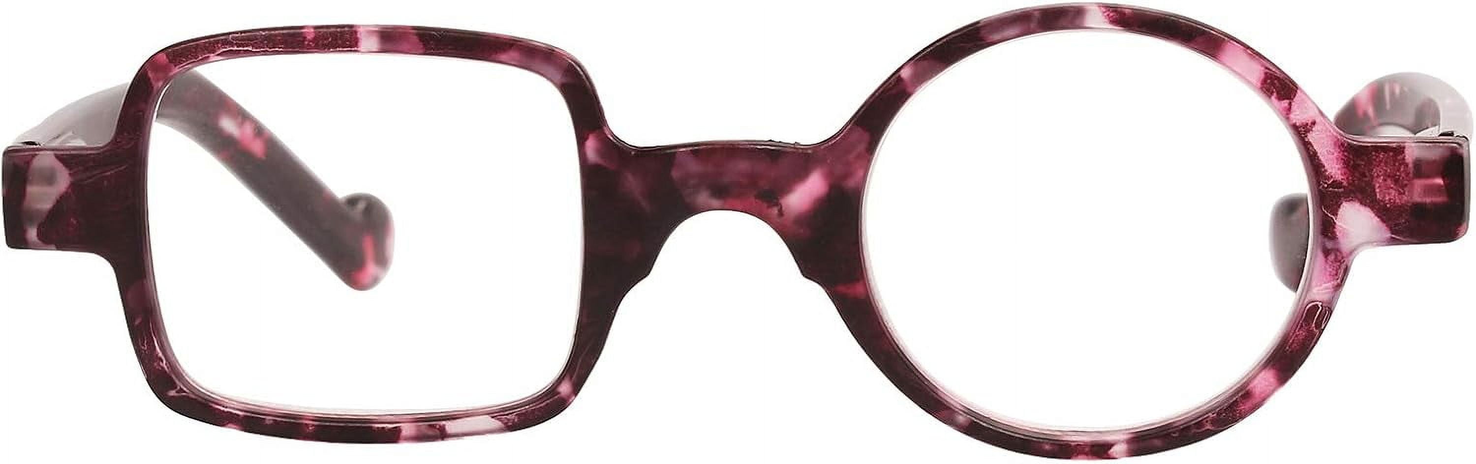 Agstum One Square One Round Irregular Reading Glasses Retro Readers ...