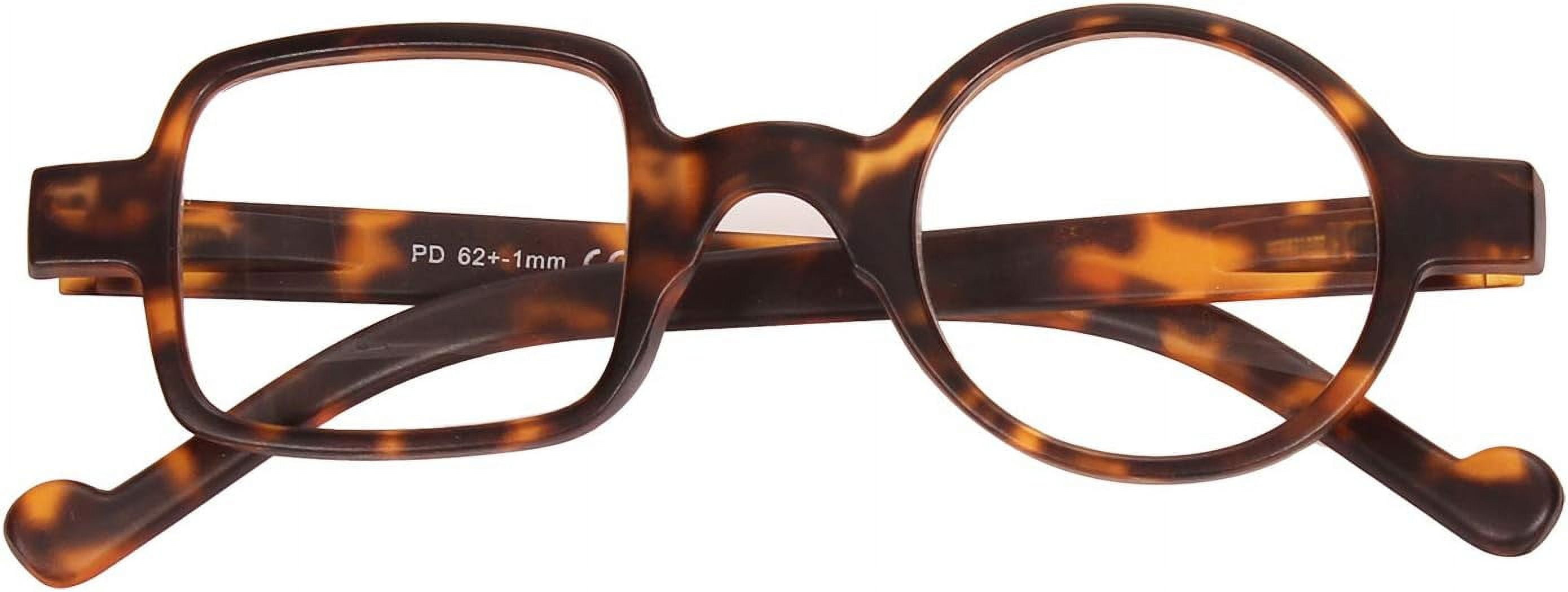 Agstum One Square One Round Irregular Reading Glasses Retro Readers ...