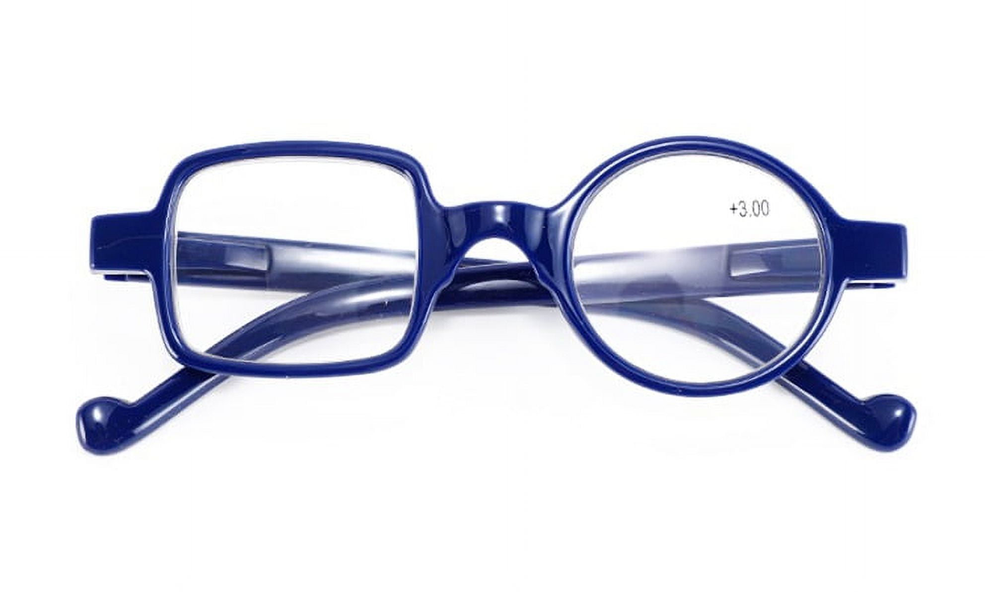 Agstum One Square One Round Irregular Reading Glasses Retro Readers ...