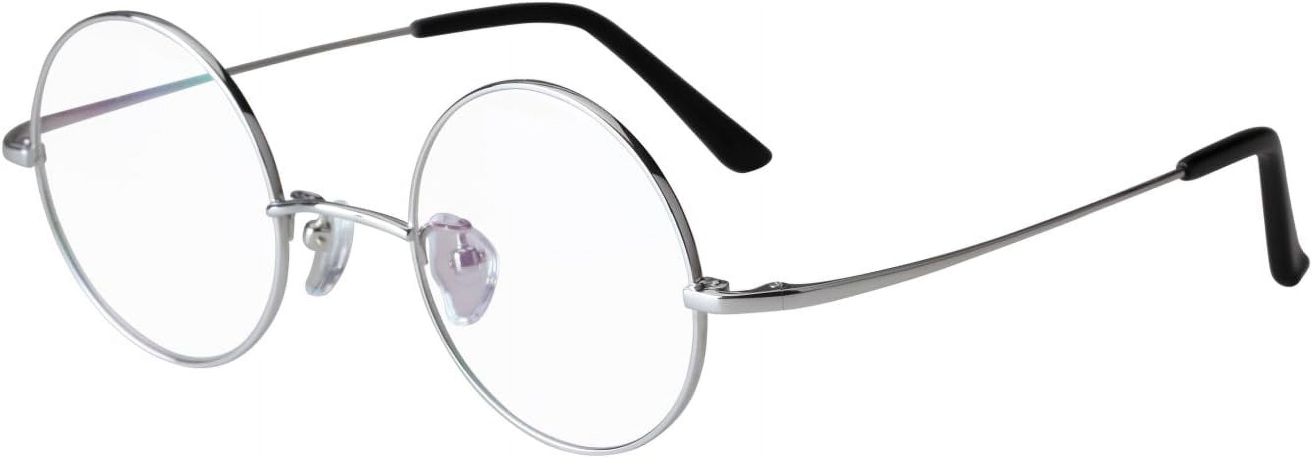 Agstum Pure Titanium Retro Round Gold Glasses Frame Optical Eyeglasses ...