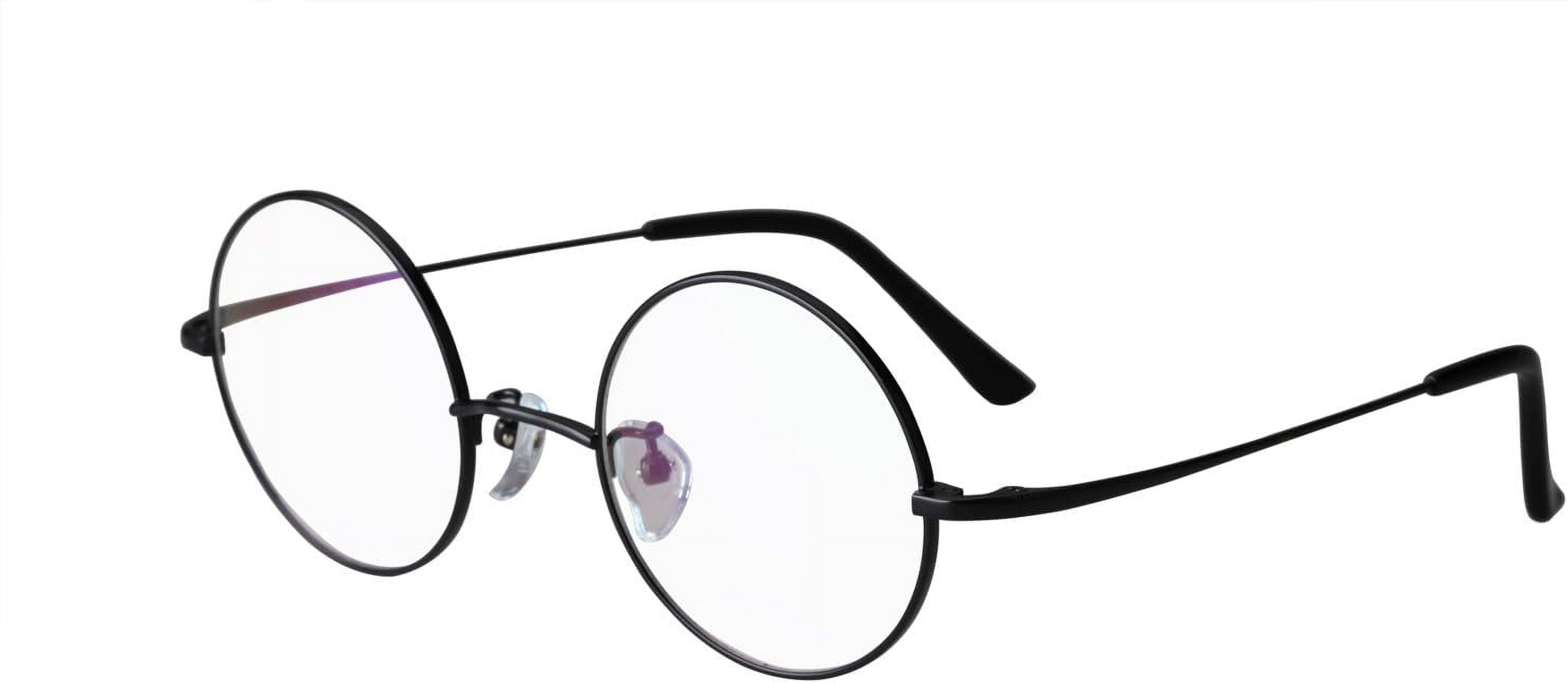 Agstum Pure Titanium Retro Round Gold Glasses Frame Optical Eyeglasses ...