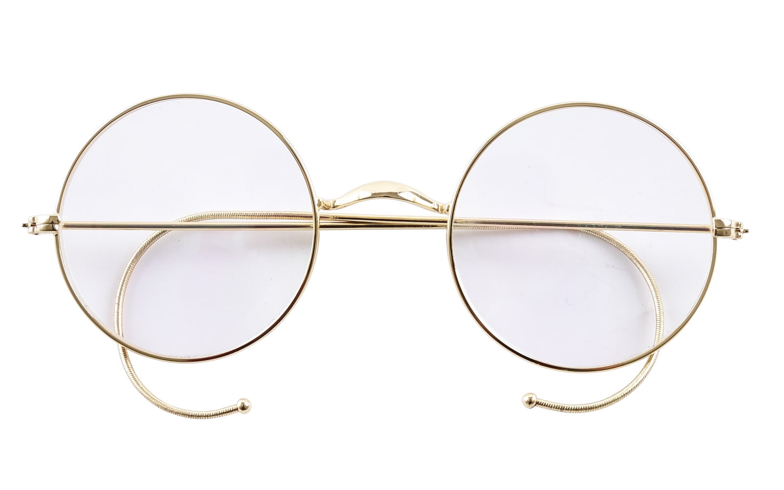 Agstum Retro Round Silver Wire Rim Eyeglasses Optical Glasses Frame ...