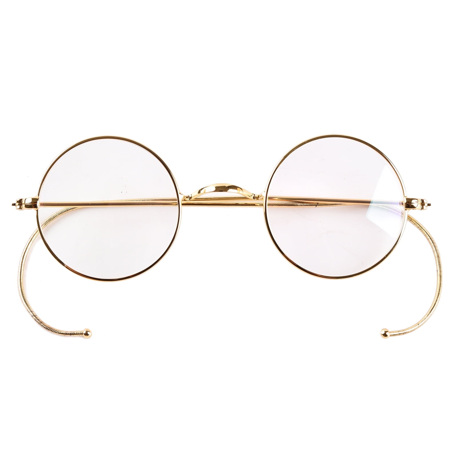 Agstum Retro Small Round Gold Wire Rim Eyeglasses Optical Glasses Frame ...