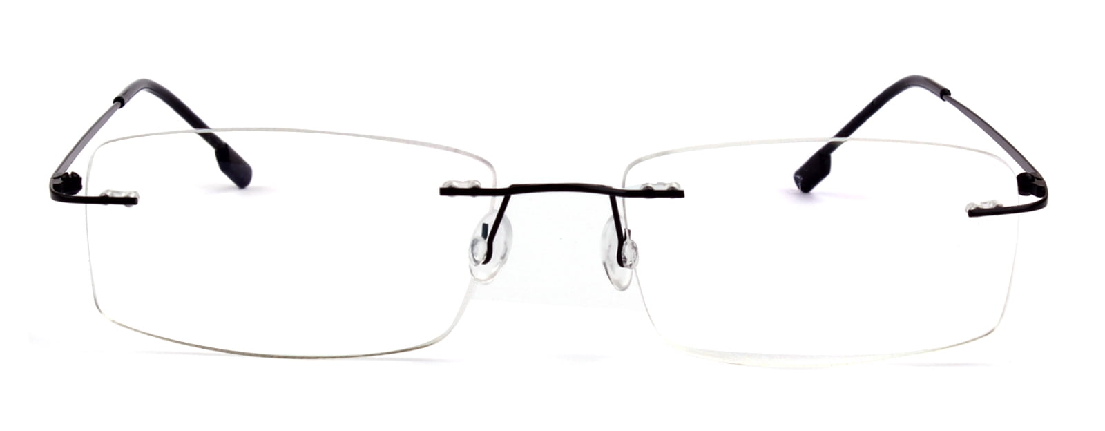 Agstum Titanium Alloy Flexible Rimless Hinged Optical Rectangle ...
