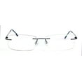 Agstum Titanium Alloy Flexible Rimless Hinged Optical Rectangle ...