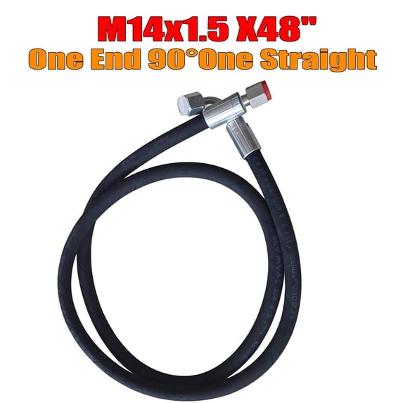Agt MivE Chinese Mini Excavator Hydraulic Hose M14x1.5 X 48" One End 90 ...
