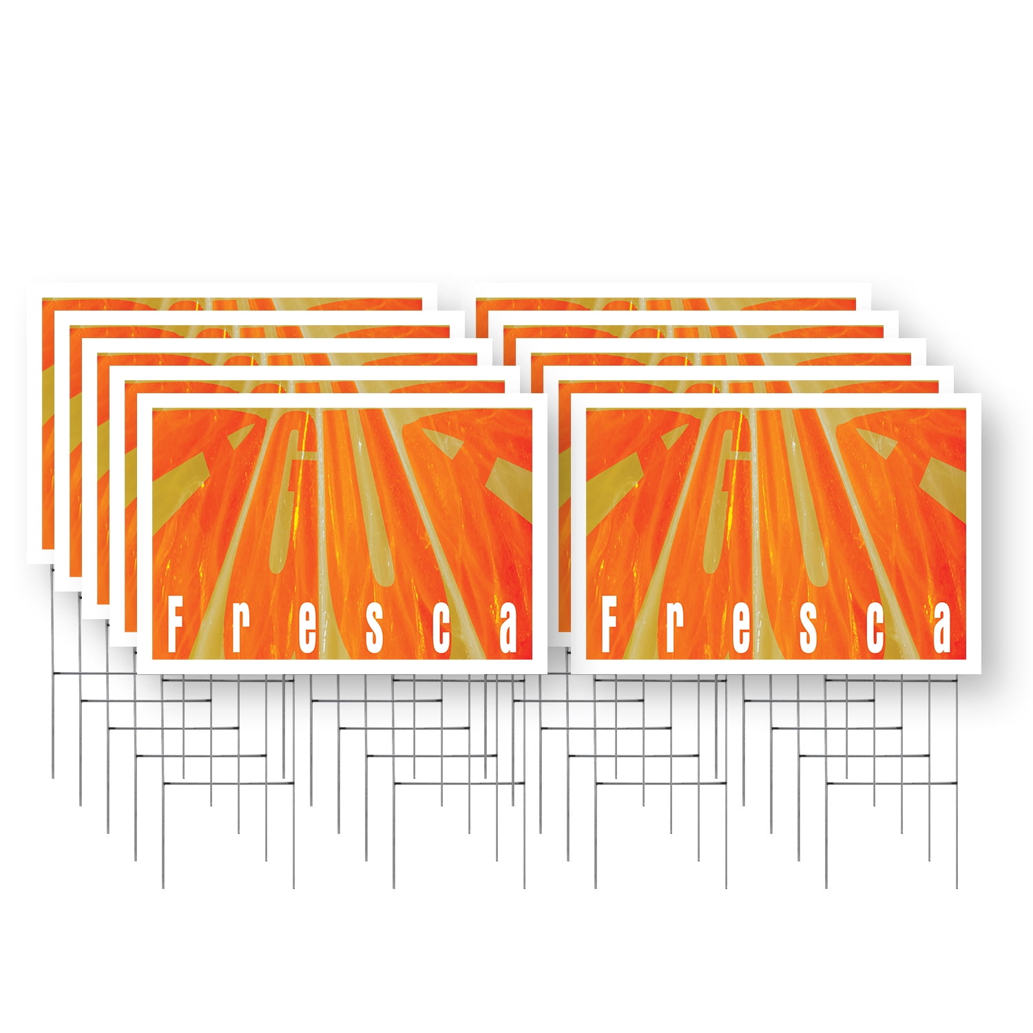 Agua Fresca Yard Sign 10 Pack of 24 Inch x 36 Inch Single Sided ...