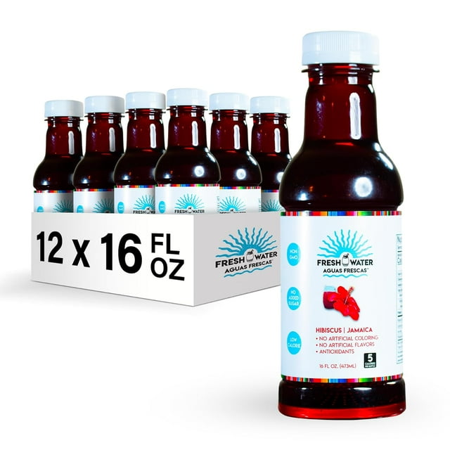 Aguas Frescas - Bottled Aguas Frescas -12 Pack Hibiscus Agua Fresca ...
