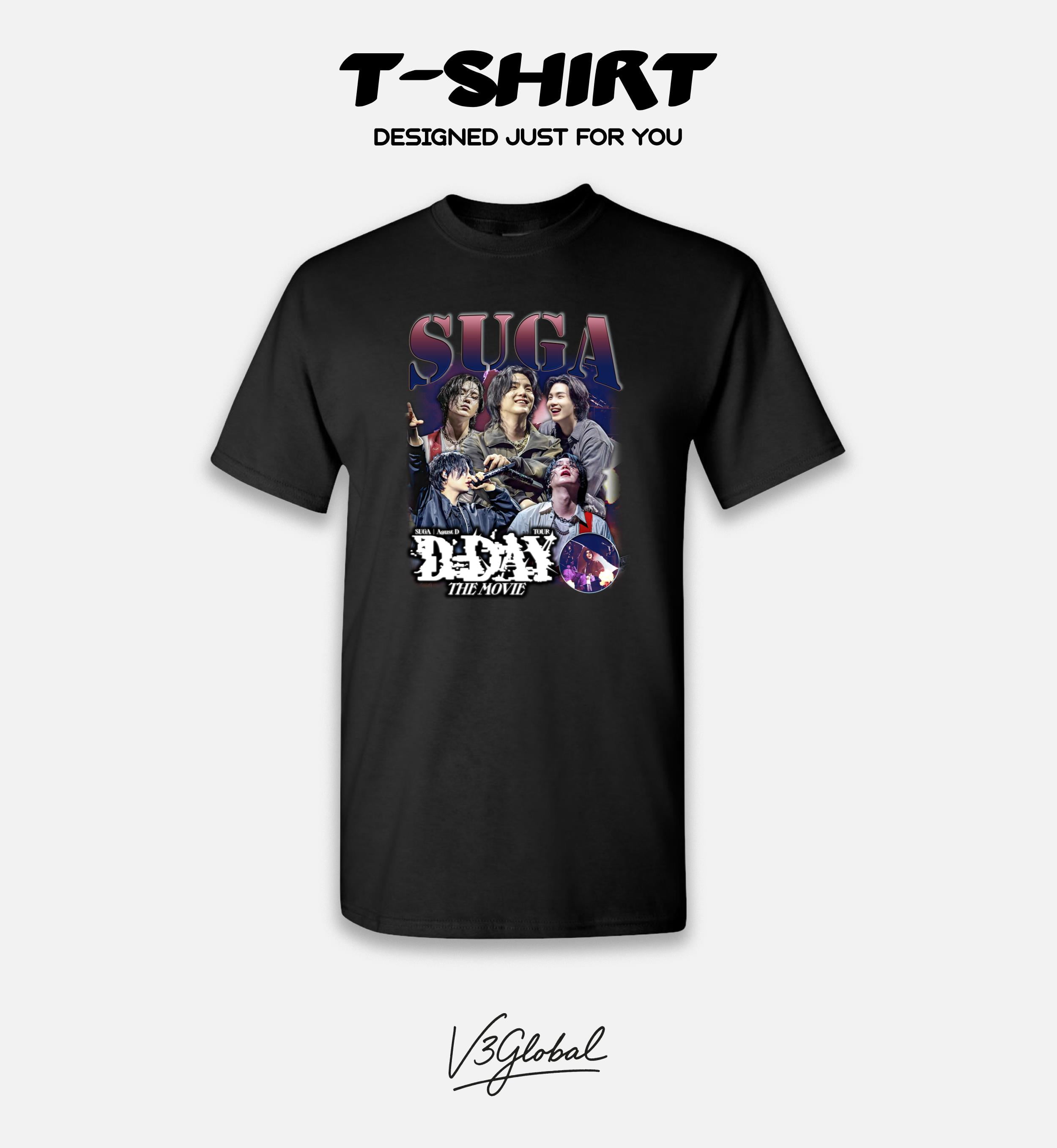 Agust D D-Day Movie Min Yoongi Suga BTS K-Pop Tour 2023 Merch T-Shirt ...