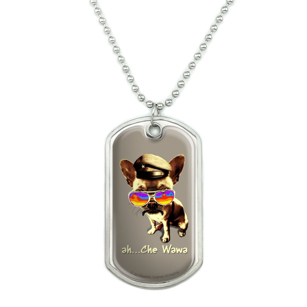 Ah Che Wawa Chihuahua Dog Vintage Retro Military Dog Tag Pendant ...