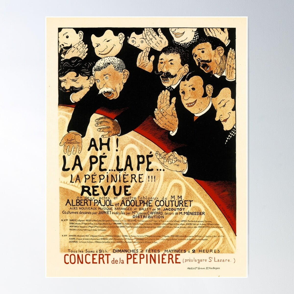 Ah! La Pe La Pe La Pepiniere! Revue By Artist Felix Vallotton 1898 Maitres De Affiche Collection ...