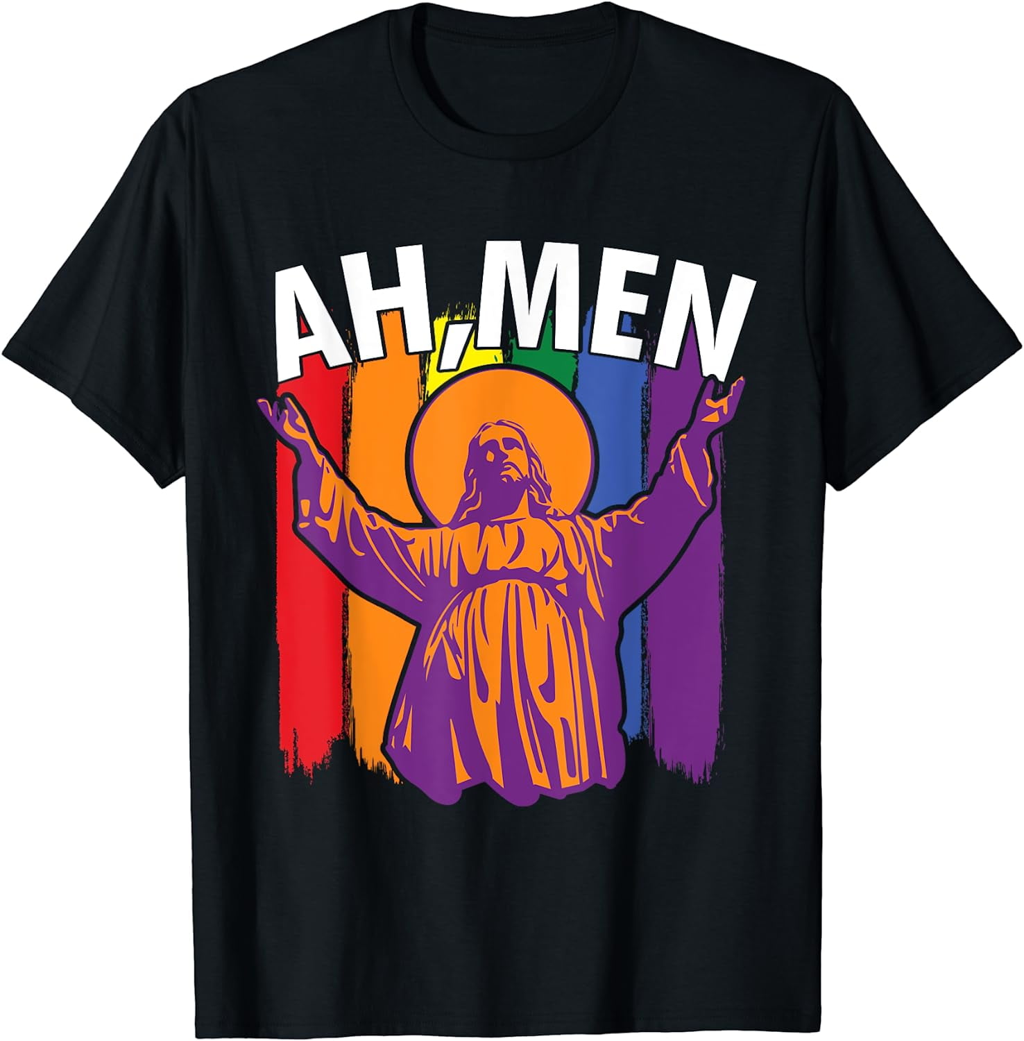Ah Men Jesus Christ Lgbt T-Shirt - Walmart.com