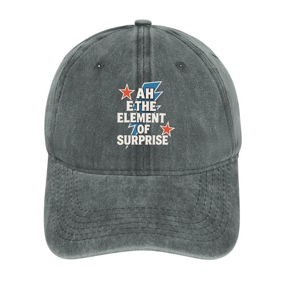 Ah The Element Of Surprise Gray Baseball Cap for Men Women, Adjustable ...