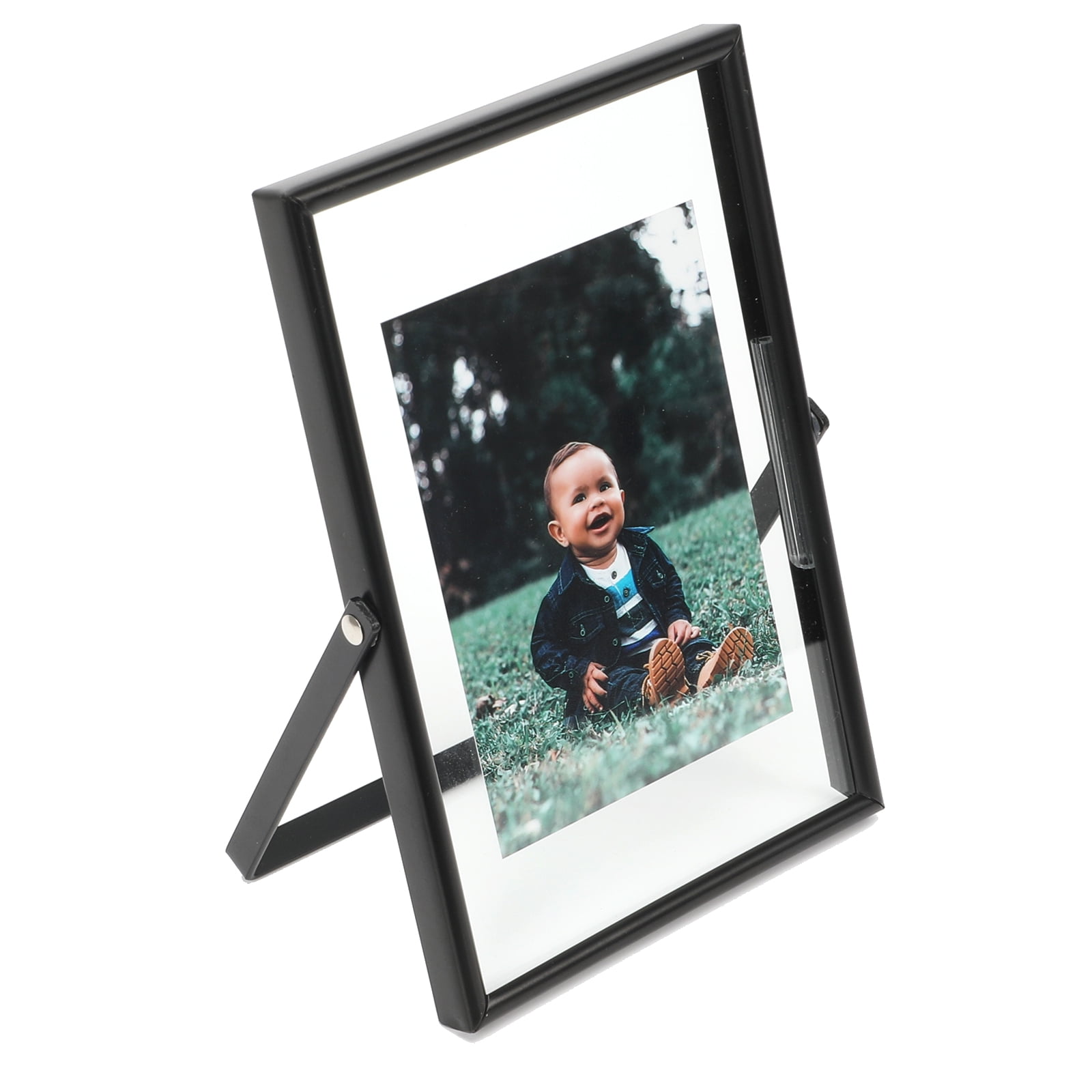 AhaGo 4x6 Black Floating Picture Frame, Vertical, For Photo 4x6, 3.5x5 ...