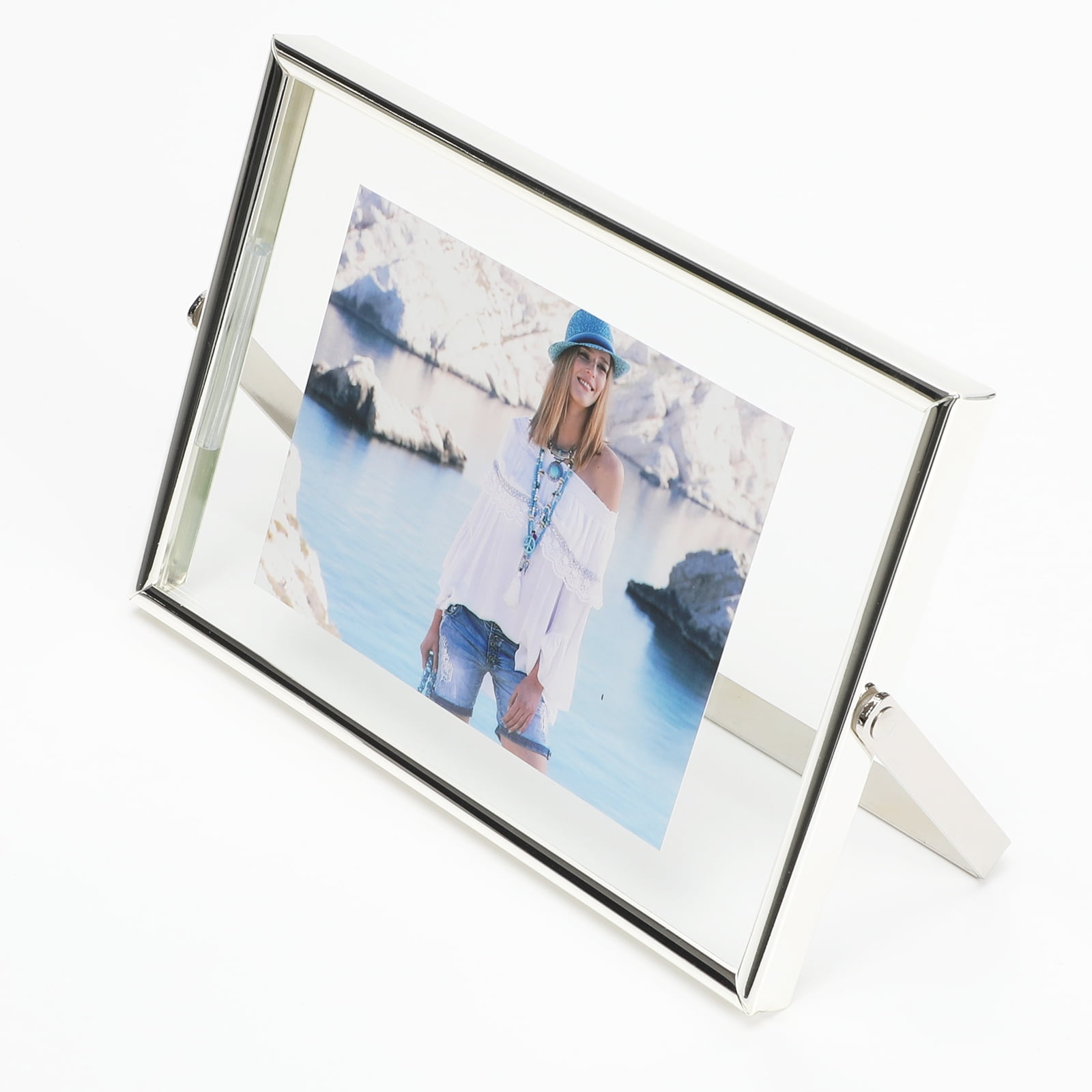 AhaGo 4x6 Silver Floating Picture Frame, Horizontal, For Photo 4x6, 3 ...