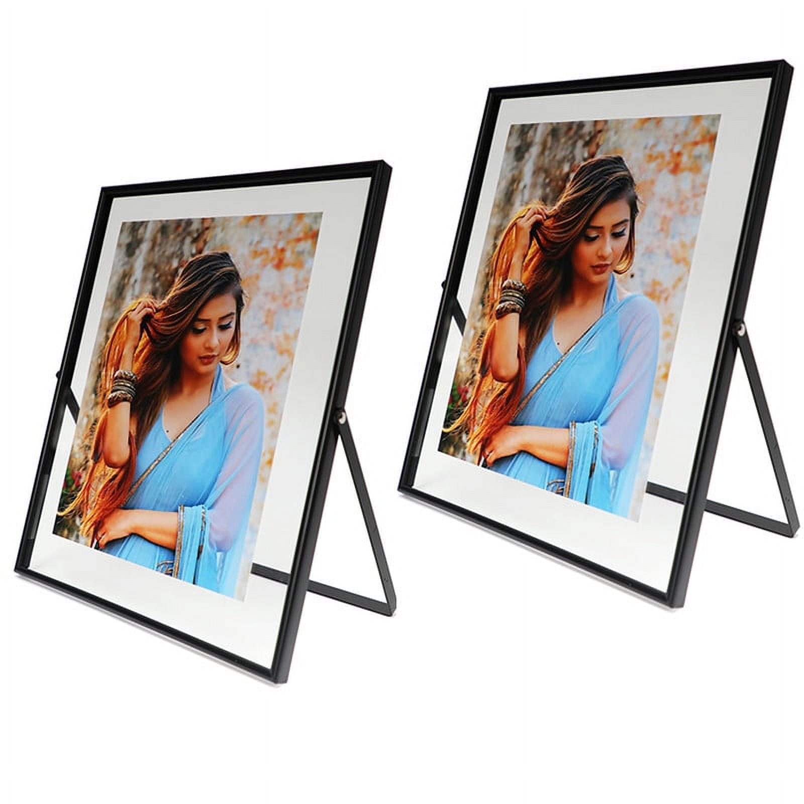 AhaGo 8x10 Black Floating Picture Frame, Set of 2, for 7x9, 6x8, 5x7 ...