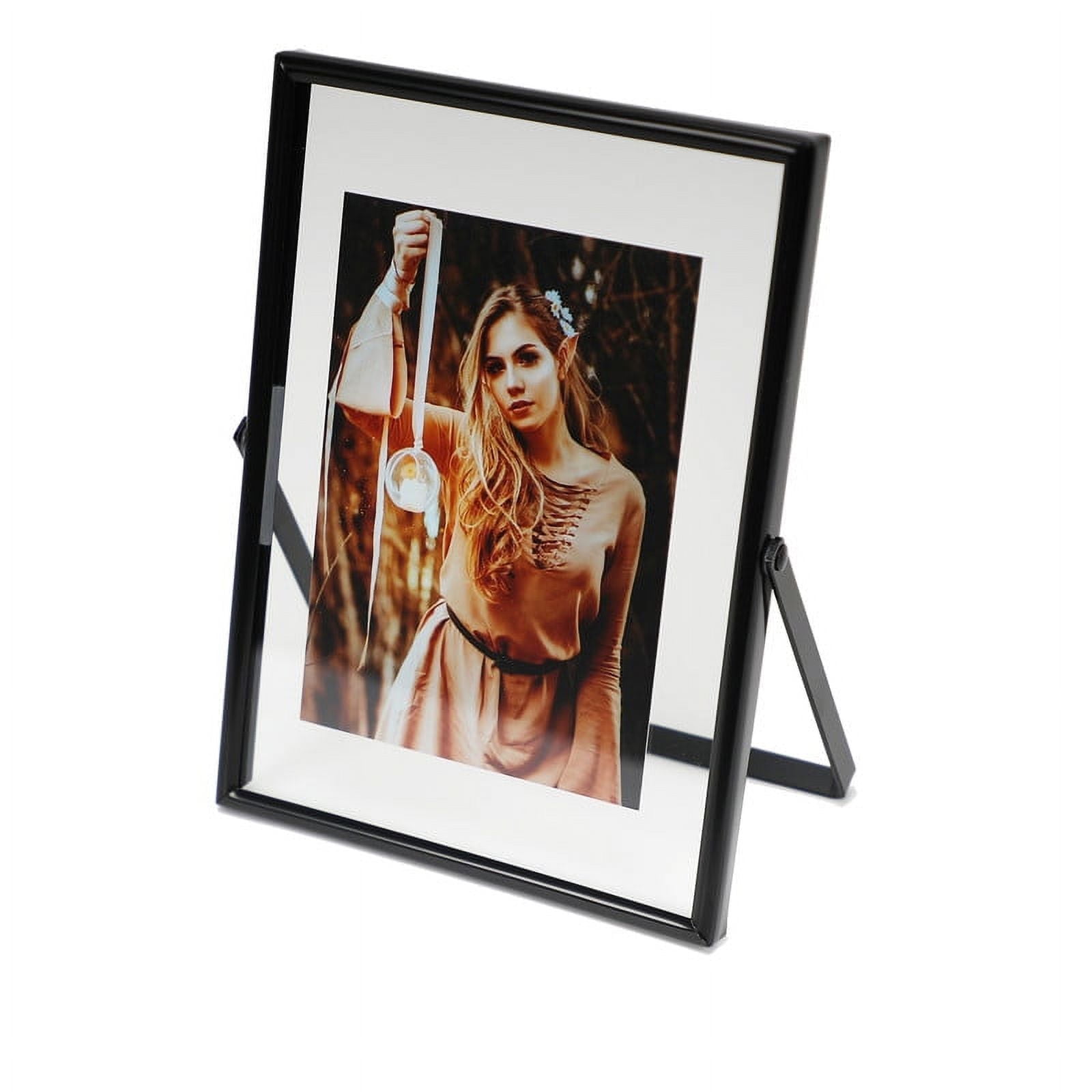 AhaGo Black Floating Picture Frame (5"x7",Vertical), For Photo Sizes ...