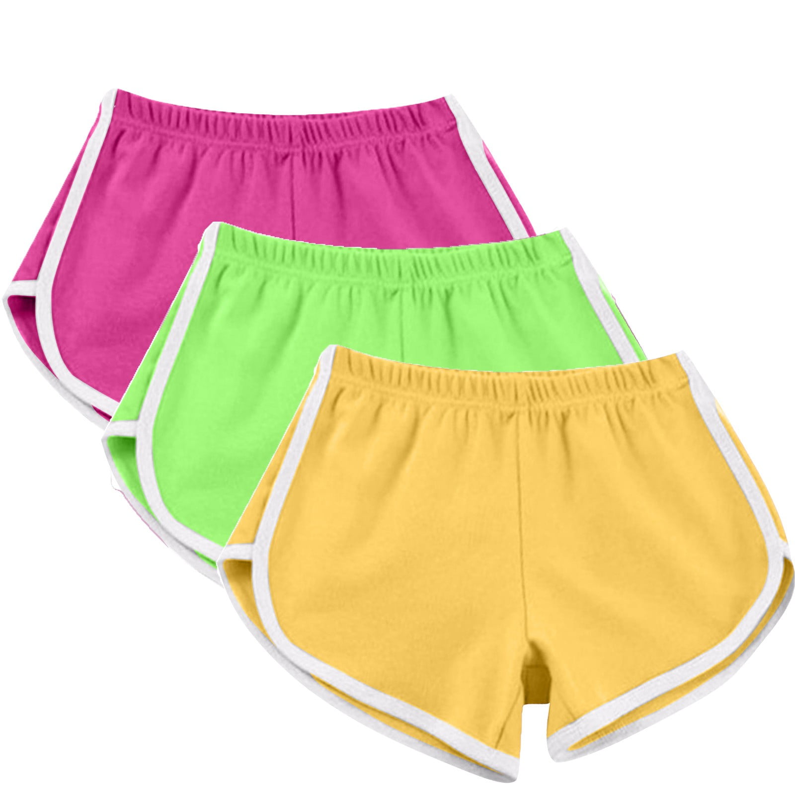 Ahabrexf 3pcWomen Casual Summer Sports Shorts Workout Yoga Shorts ...