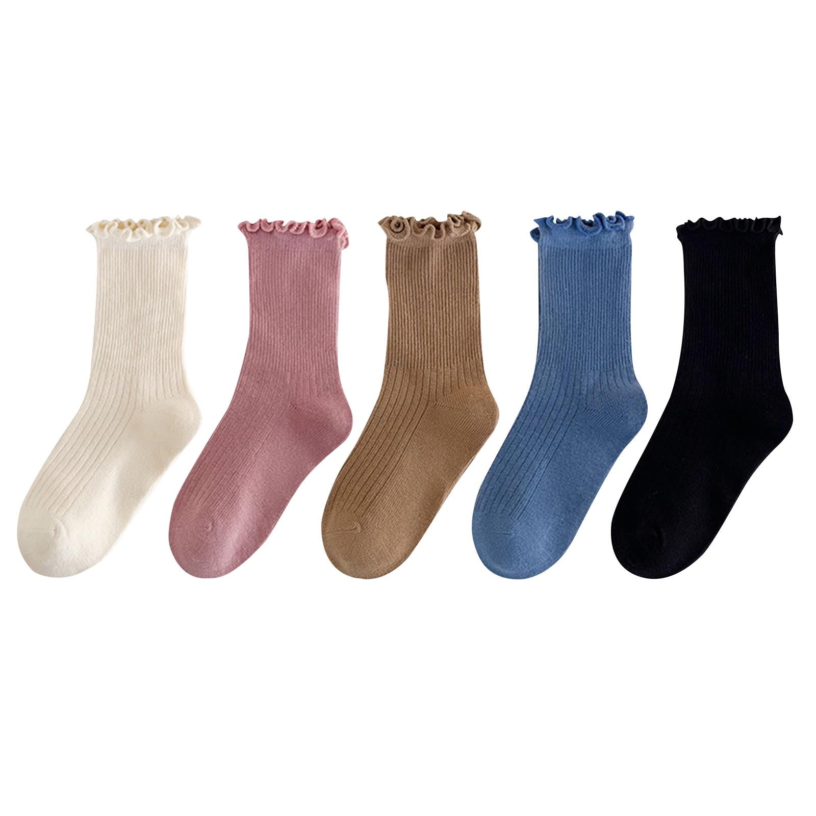 Ahabrexf Baby Socks Cotton Solid Color for Boys Girls Student Born ...