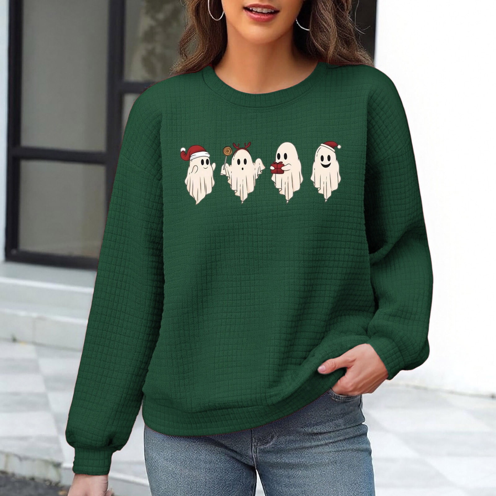 Ahabrexf Blouses for Women Fashion,Women's Fashion Loose Laid-Back ...