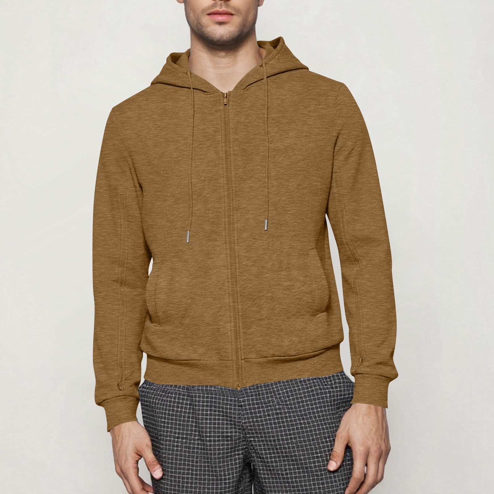 Ahabrexf Men Jacket Winter,Everyday Fashion Zipper Cardigan Hood Open ...