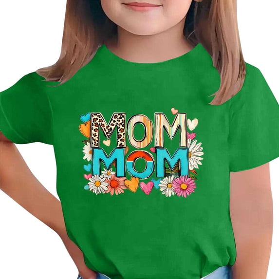 Ahabrexf Easter T-Shirt for Kids, Short Sleeve Round Neck Graphic Tee ...