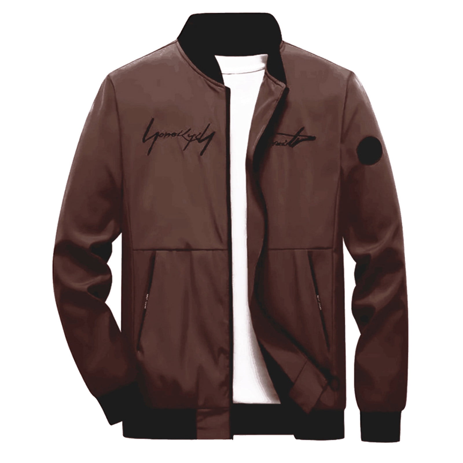 Ahabrexf Fashionable Men's Solid Color Long Sleeve Hoodless Casual ...