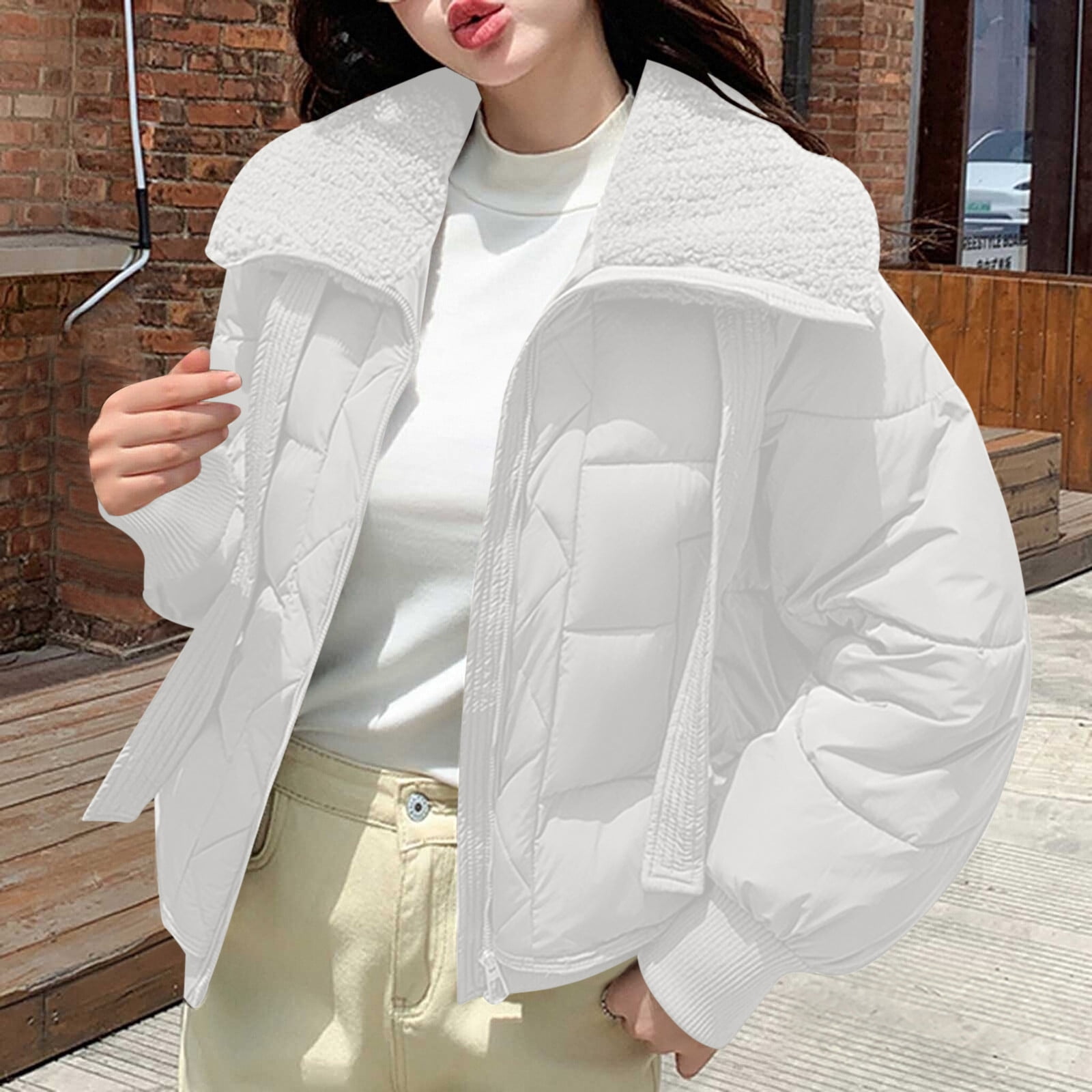 Ahabrexf Fleece Hoodie Women,Ladies' Everyday Colored Long-Sleeved ...