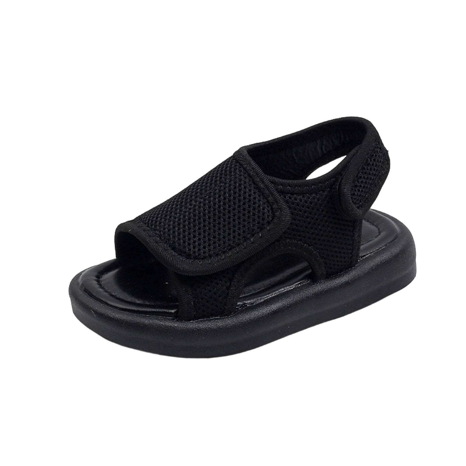 Ahabrexf Generic Beach Sandals Boys Open-Toe Breathable Fabric Solid ...