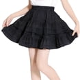 Ahabrexf Girls Tiered Ruffle Cake Skirt with Elastic High Waist Puffy ...