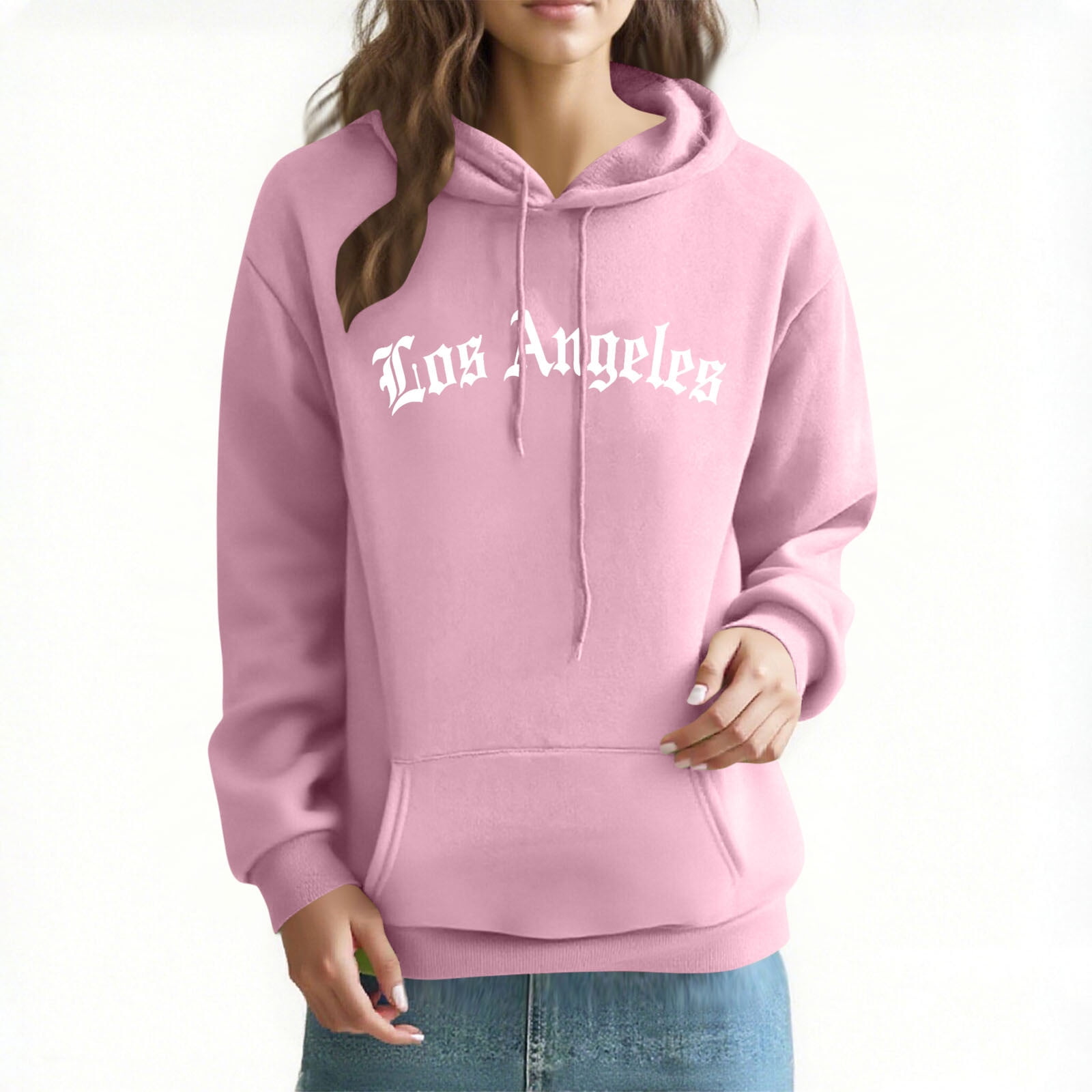 Ahabrexf Graphic Sweatshirts for Women,Women's Fashion Everyday Pocket ...