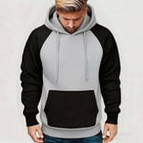 Ahabrexf Hoodie for Men,Men Adding Soft Brushed Interior Solid Colors ...