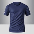 Ahabrexf Ice Silk Fabric, Men's Solid Color Short Sleeve Casual T-Shirt ...