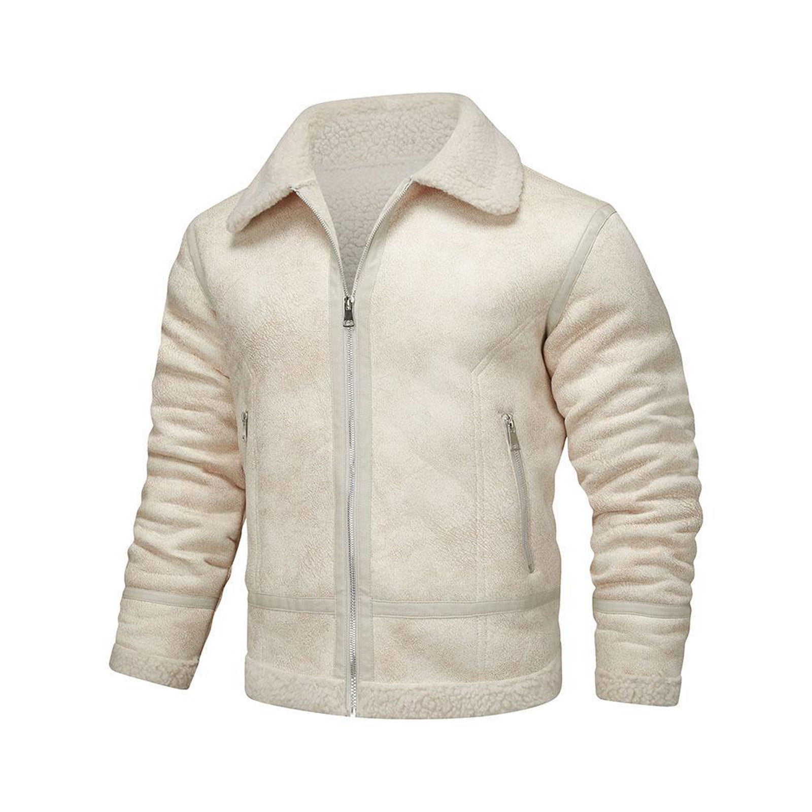 Ahabrexf Jackets for Men Men'S Winter with Thickened Solid Color Long ...