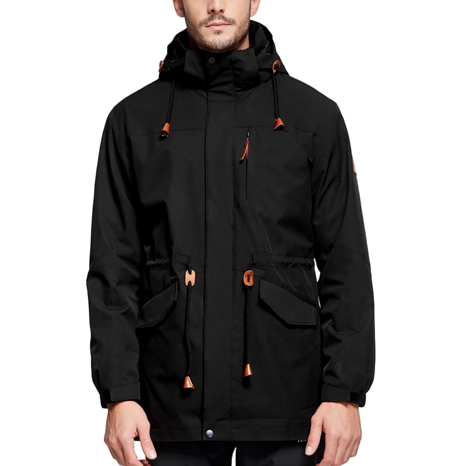 Ahabrexf Jackets for Men,Men's Outdoor Climb Jacket Pocket Detachable 2 ...